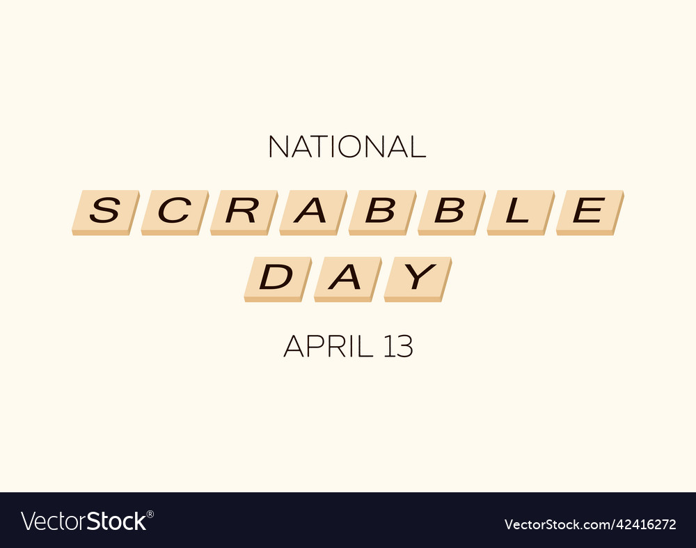 National Scrabble Day Royalty Free Vector Image