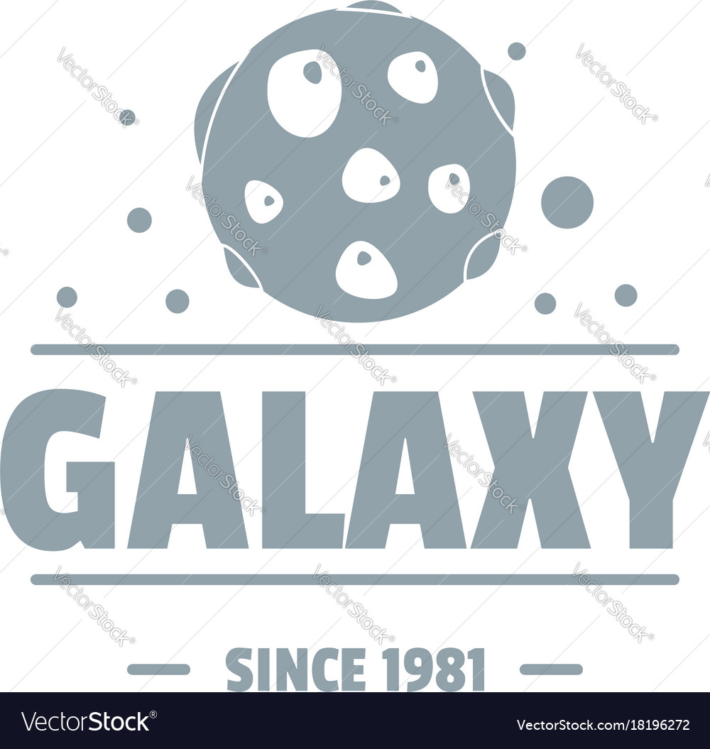 Planet logo simple gray style Royalty Free Vector Image