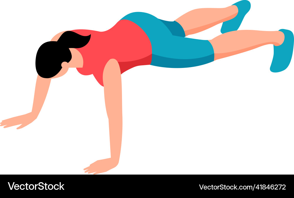 Push ups exercise composition Royalty Free Vector Image
