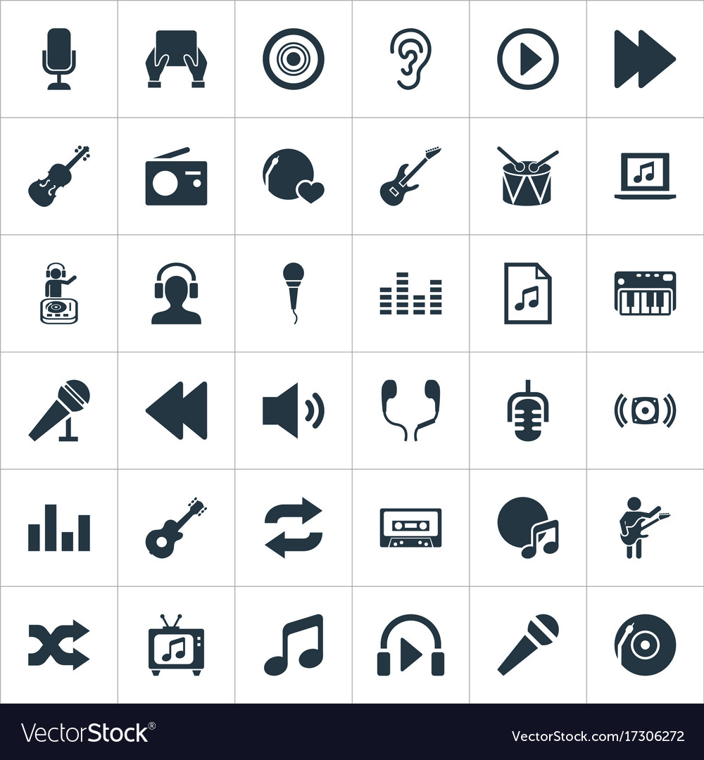 Set simple icons element Royalty Free Vector Image