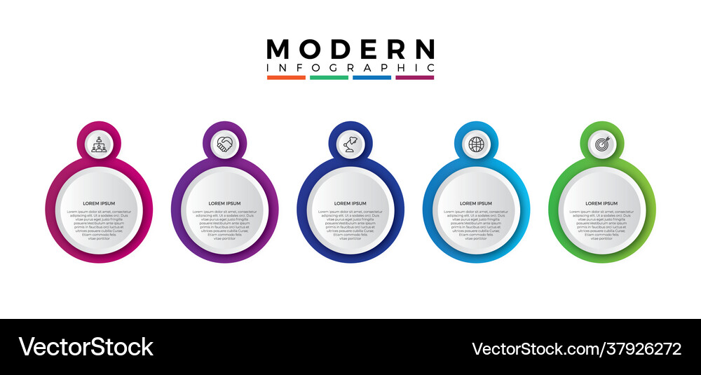 Simple business modern minimal colorful Royalty Free Vector