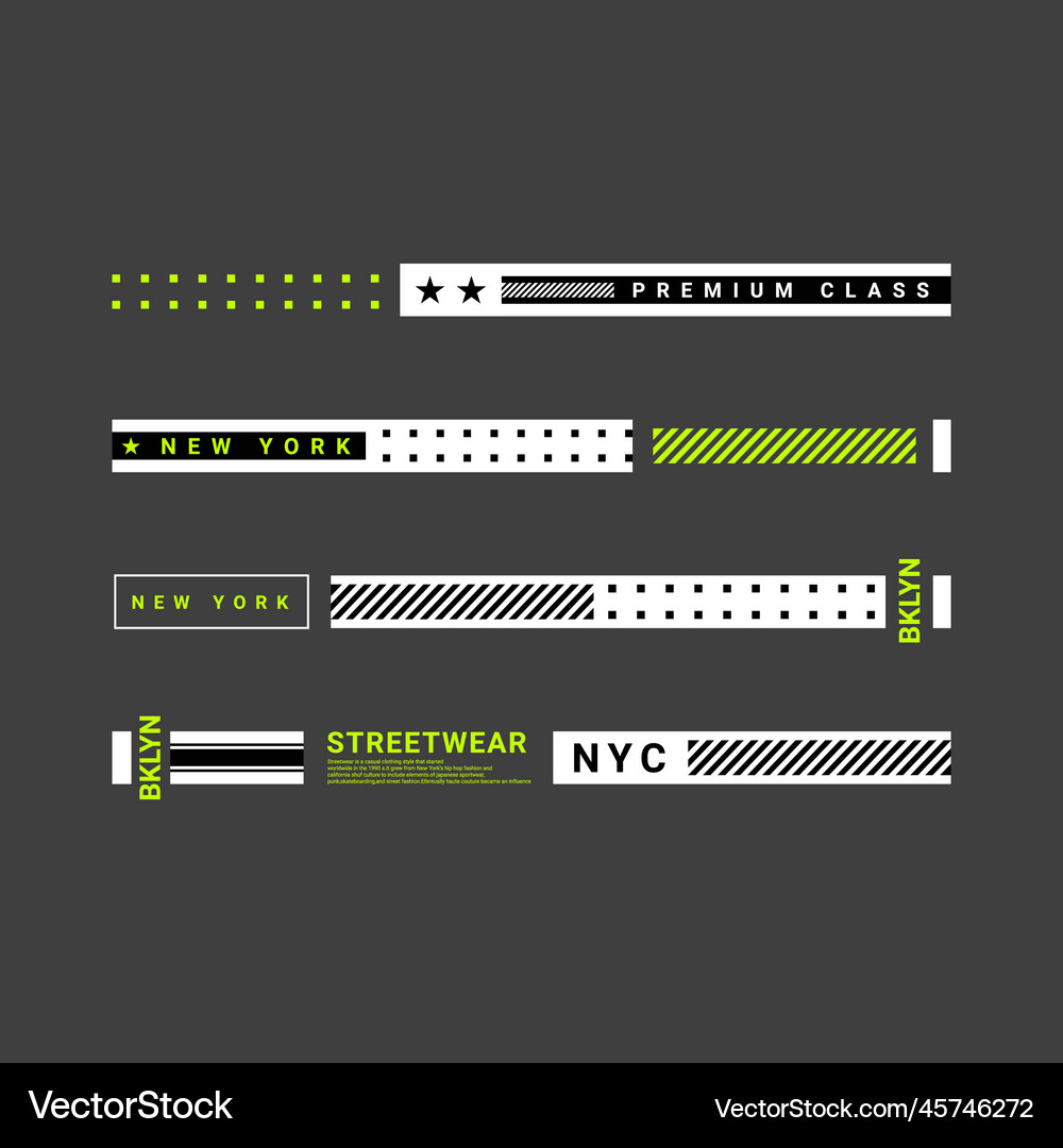 Simple city slogan strip design perfect Royalty Free Vector