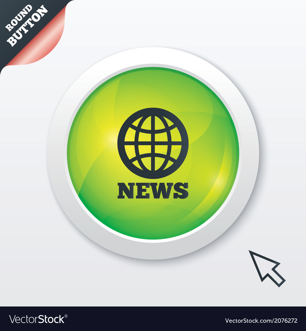 World Globe Button Icon Royalty Free Vector Image