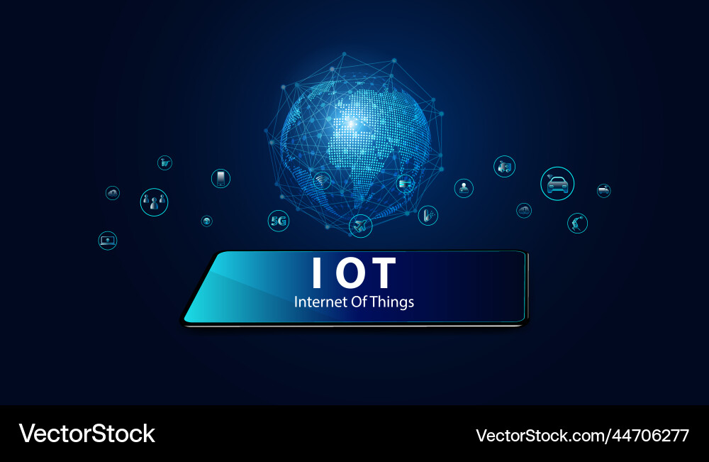 Abstract internet of things concept phone Vector Image