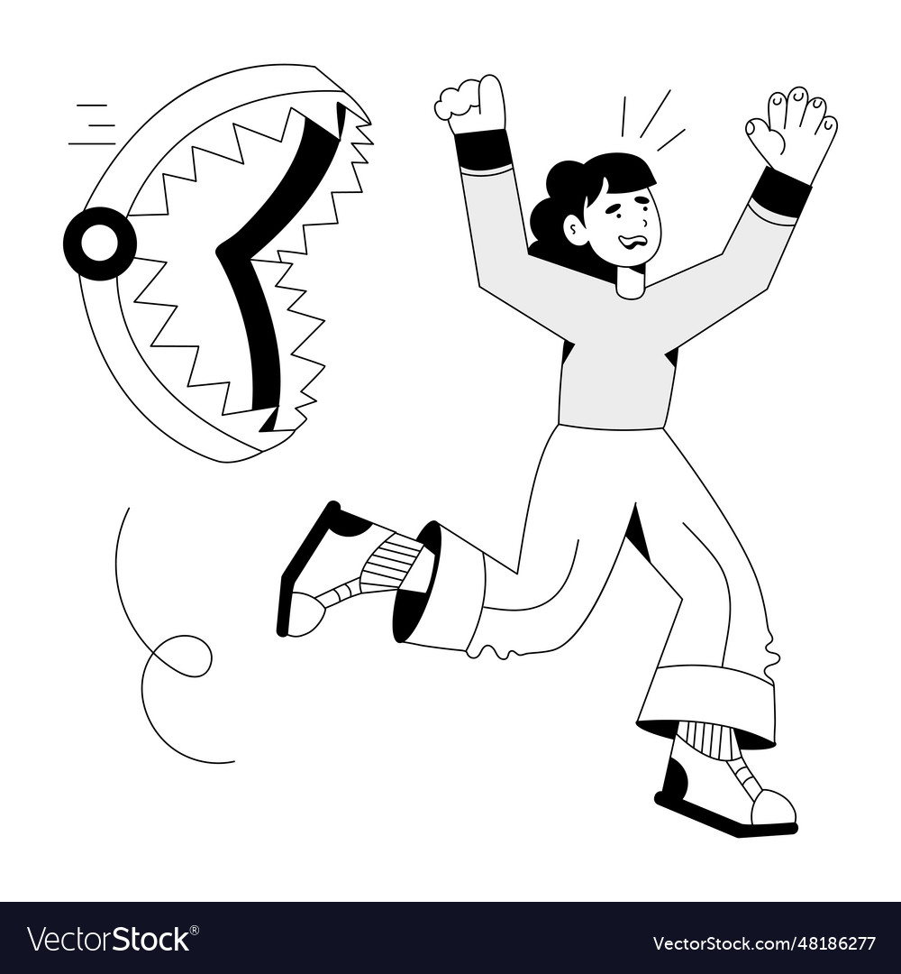 Avoid trap Royalty Free Vector Image - VectorStock