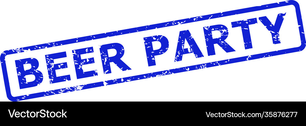 Beer party watermark with unclean style Royalty Free Vector