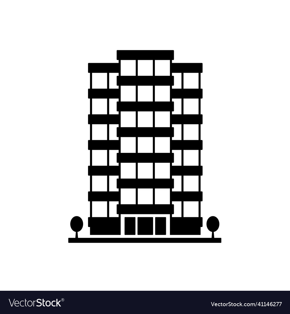Building icon isolated on white sign and symbol Vector Image