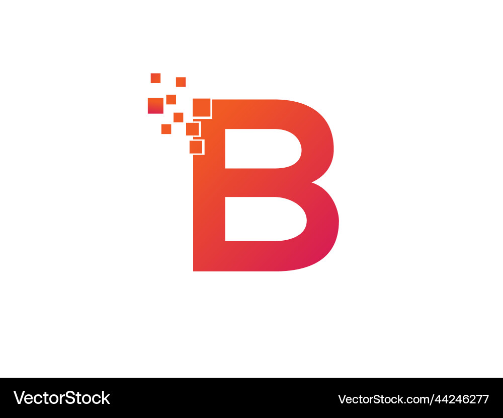 Digital b logo capital b logo brand creative b Vector Image