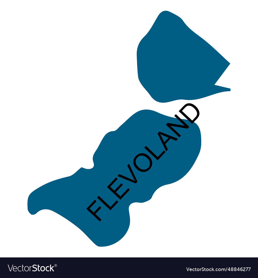 Flevoland province map Royalty Free Vector Image