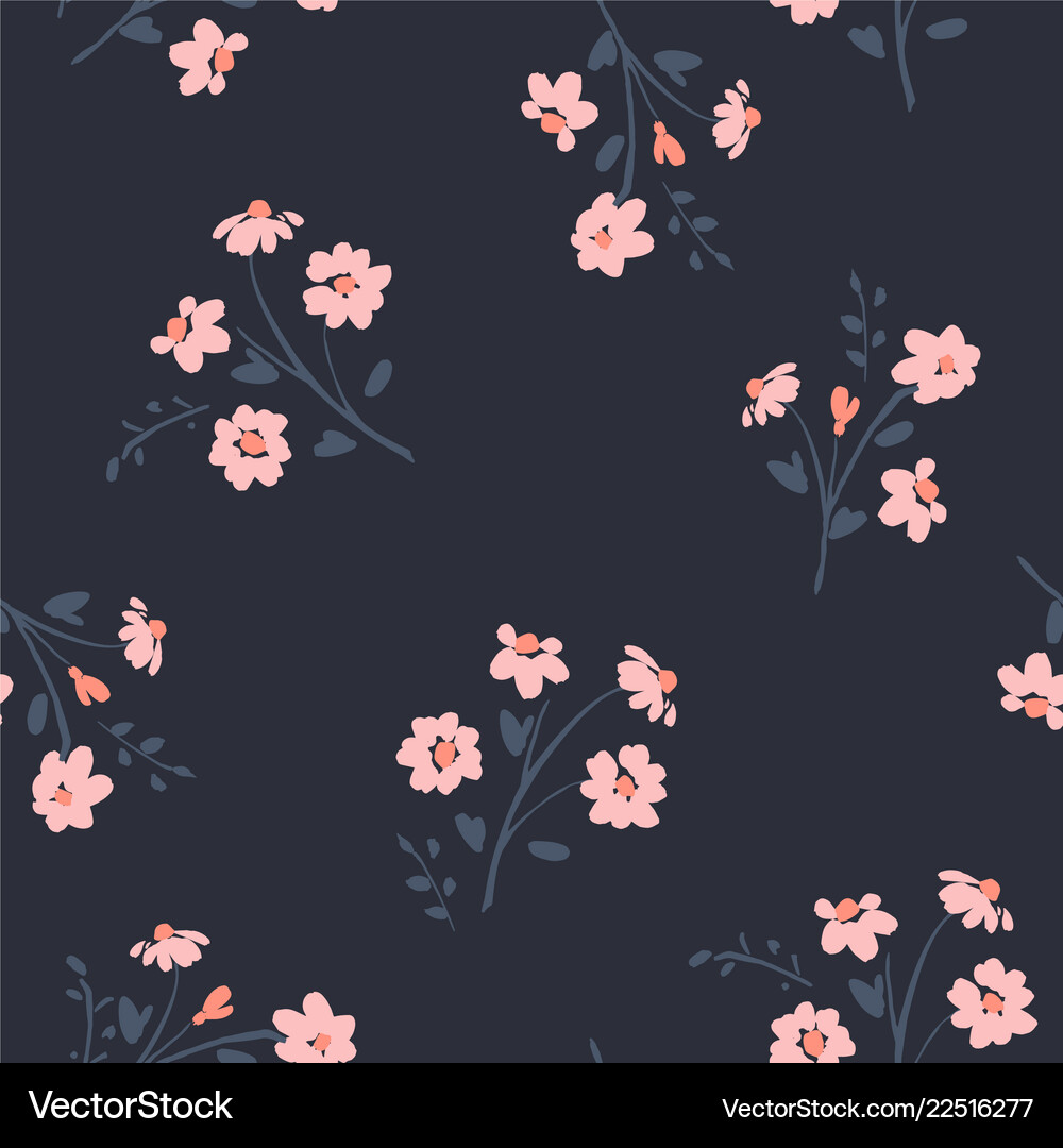 Floral abstract seamless pattern design Royalty Free Vector