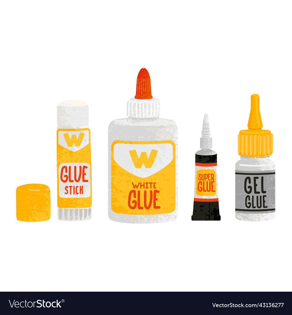 Glue set Royalty Free Vector Image - VectorStock