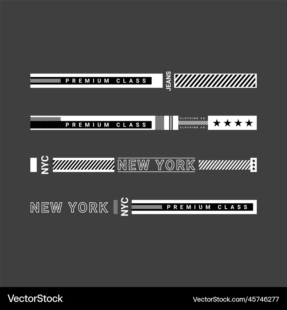 Simple city slogan strip design perfect Royalty Free Vector