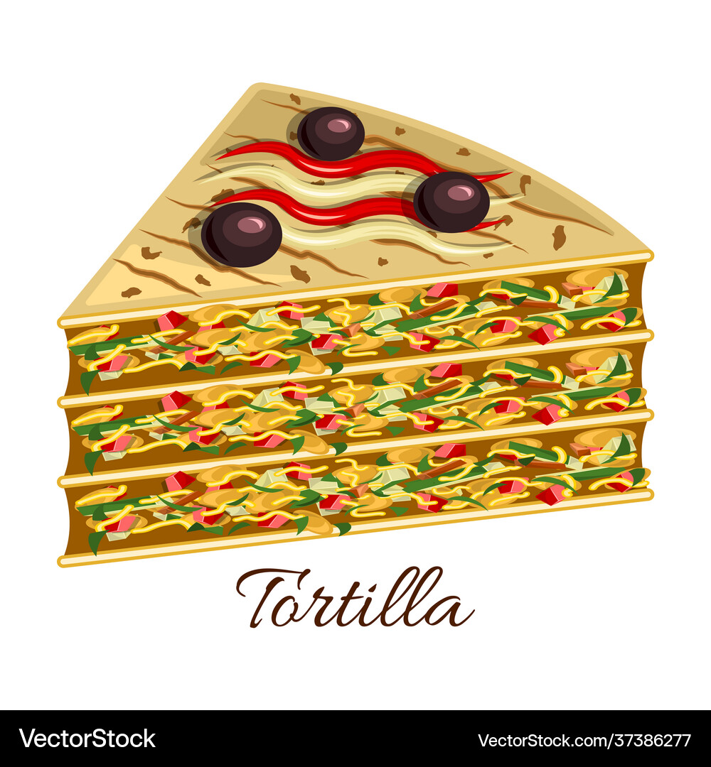 Tortilla iconcartoon icon isolated Royalty Free Vector Image