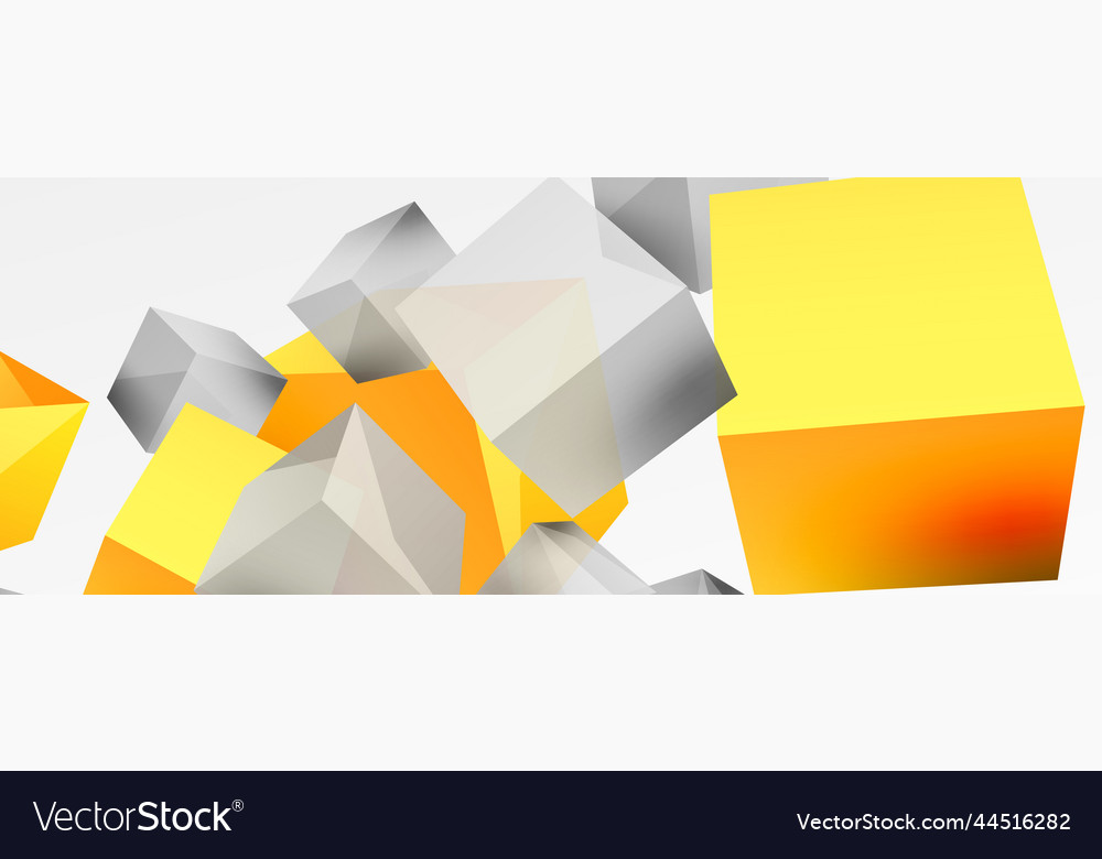 3d Cubes Abstract Background Composition Vector Image