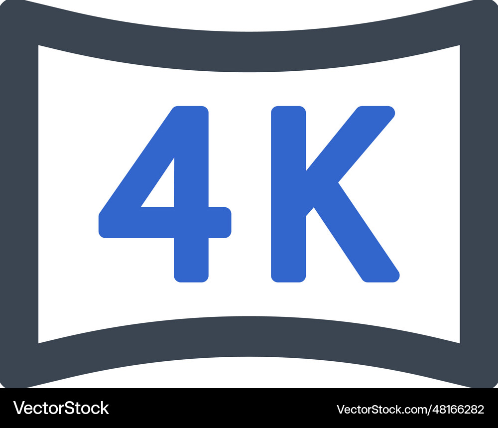 4k video icon Royalty Free Vector Image - VectorStock