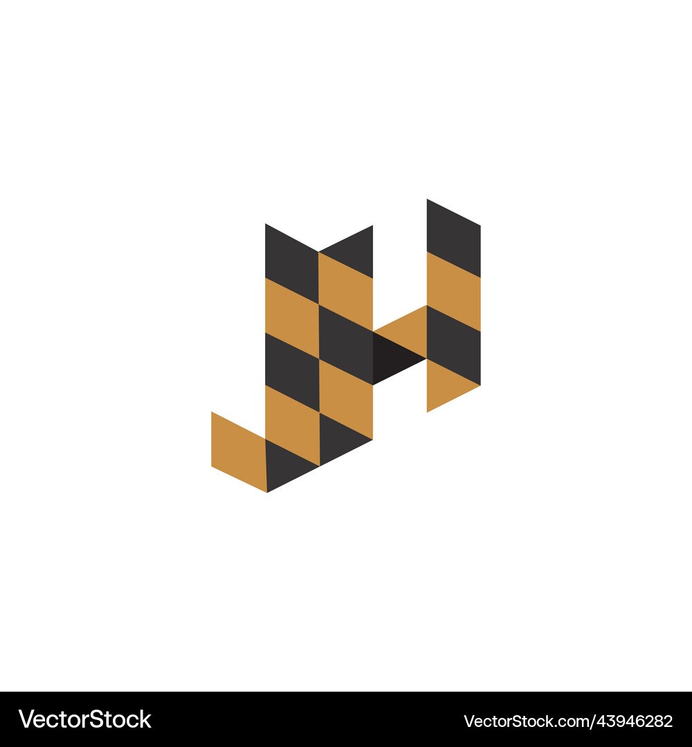 Alphabet initials logo jh hj j and h Royalty Free Vector