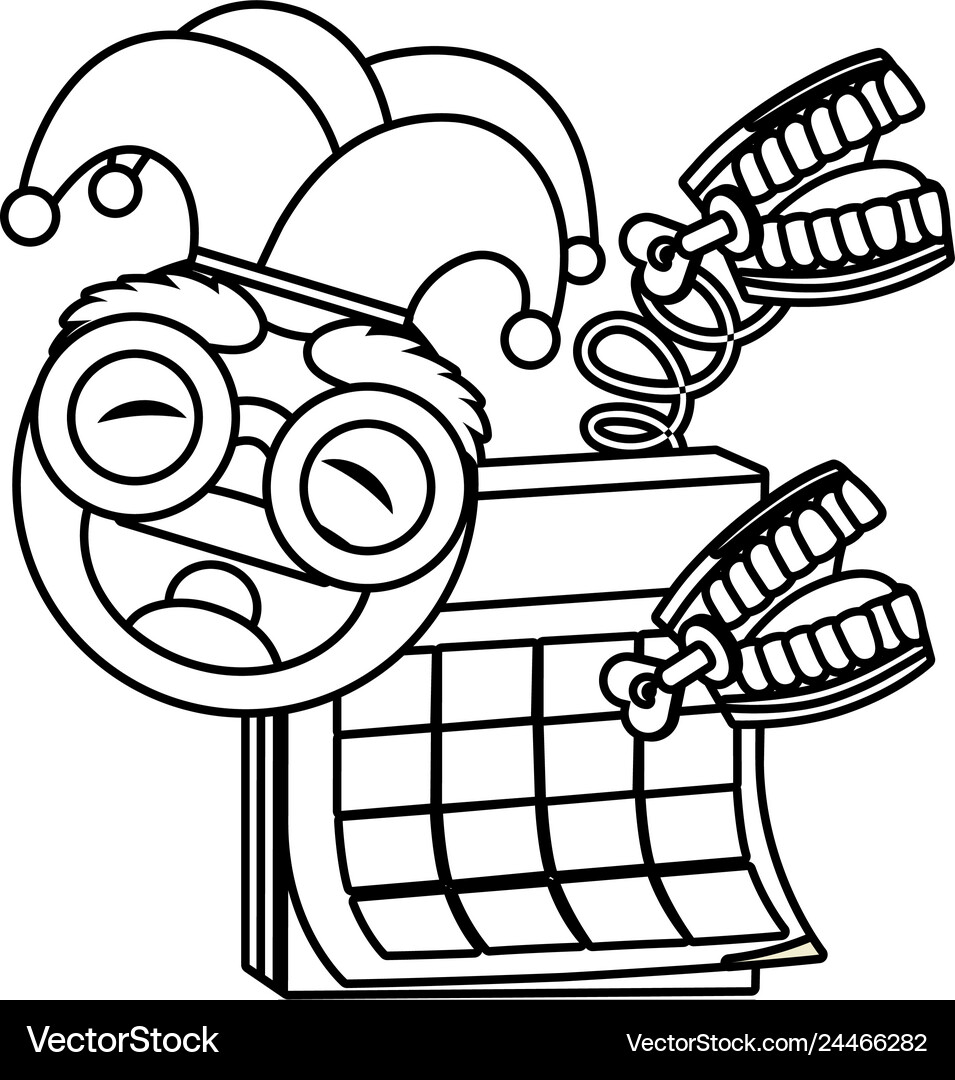 April fools day cartoon Royalty Free Vector Image