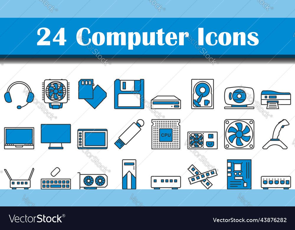 Computer icon set Royalty Free Vector Image - VectorStock