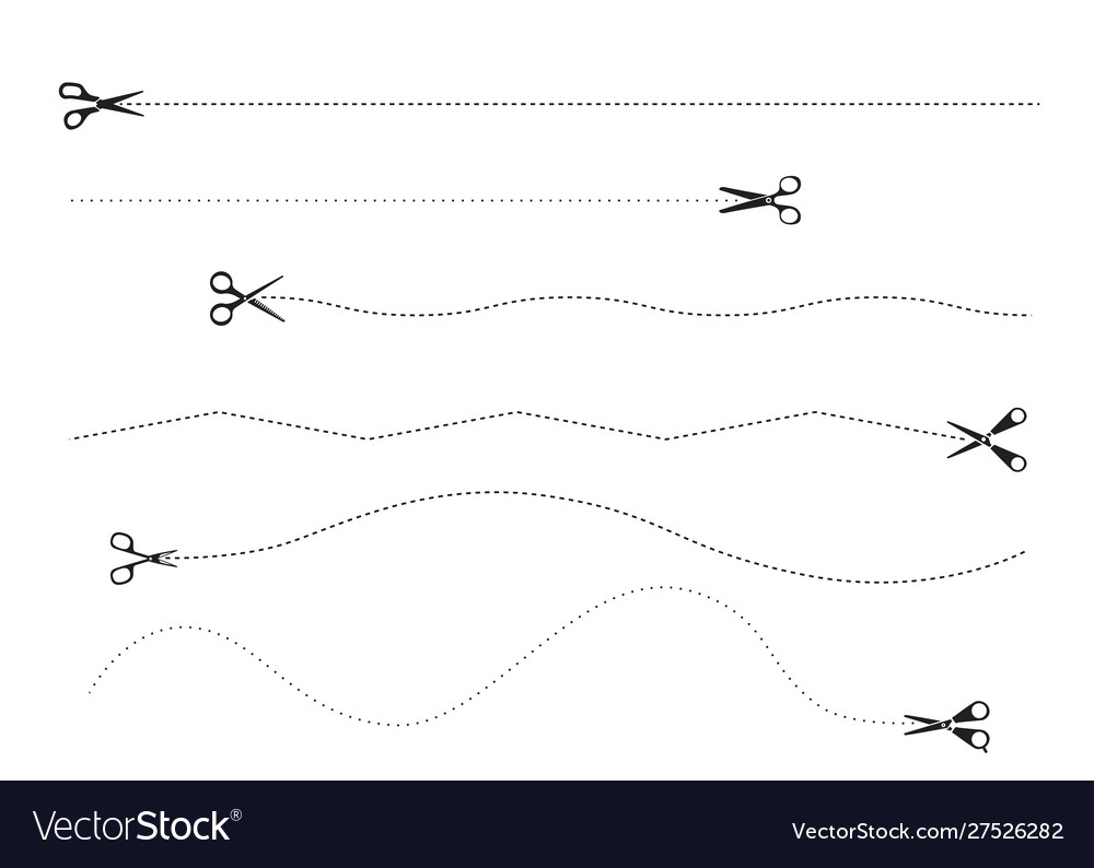 Different types scissors collection Royalty Free Vector