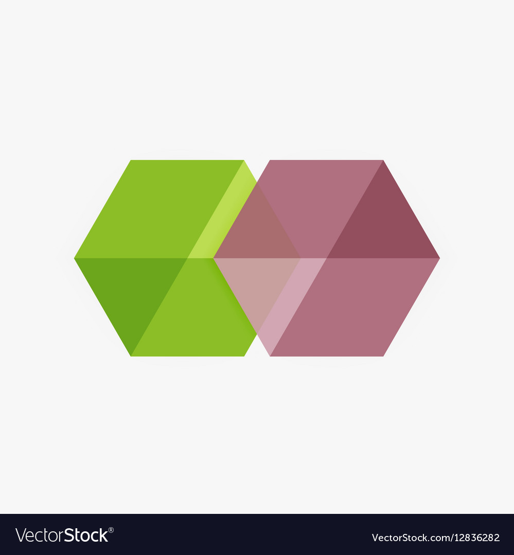 Empty blank hexagon layout geometric template Vector Image