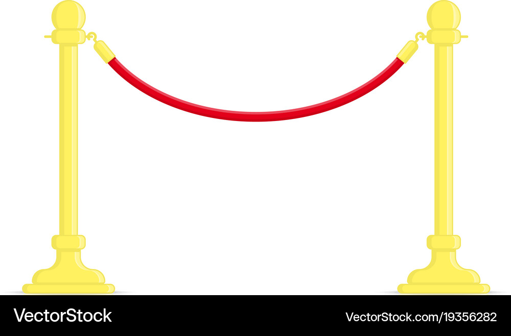 Golden Rope Barricades Royalty Free Vector Image