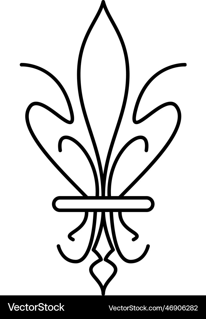 Isolated abstract lys flower symbol icon Vector Image