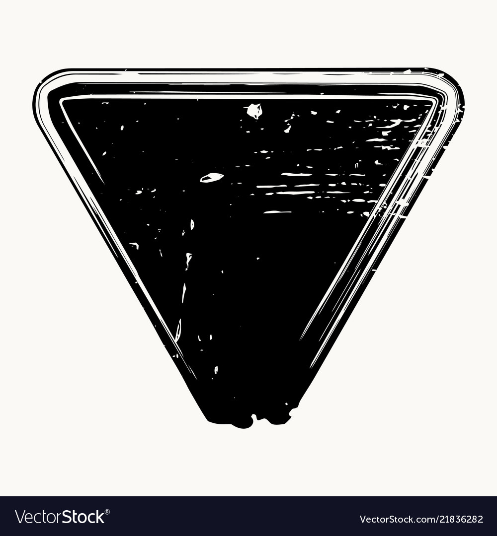 Isolated grunge triangle Royalty Free Vector Image