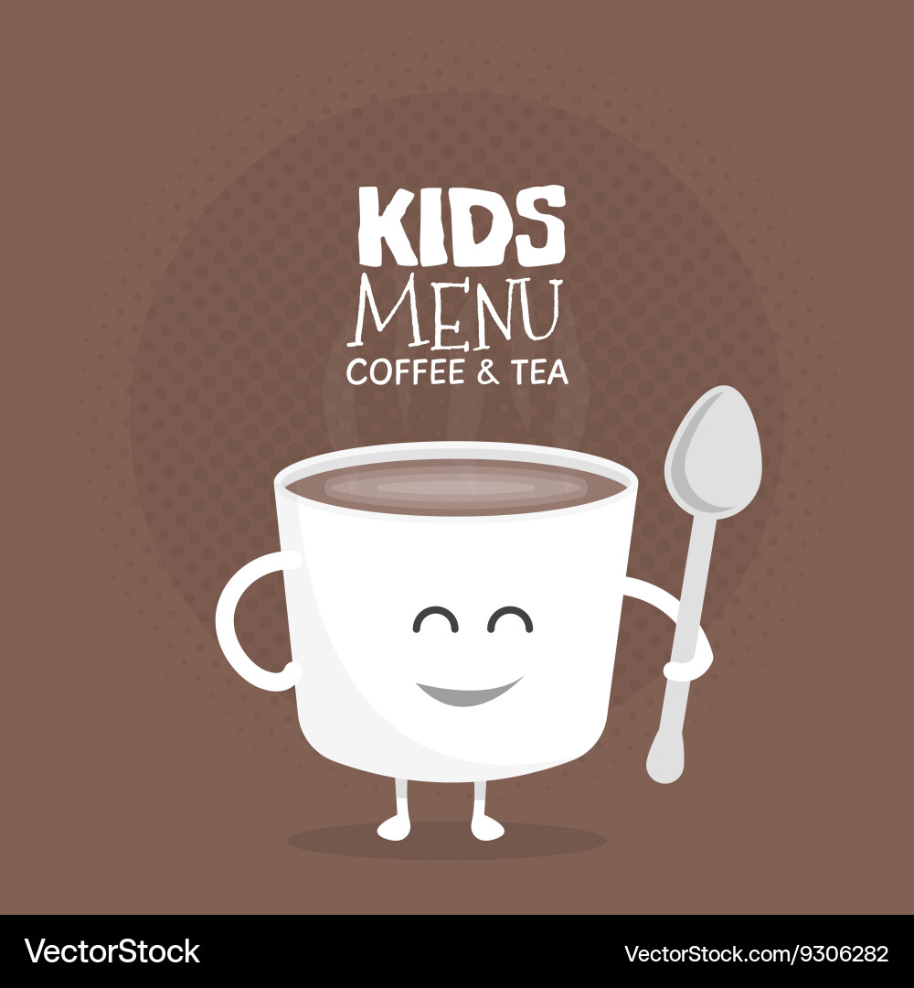 Kids restaurant menu cardboard character funny Vector Image