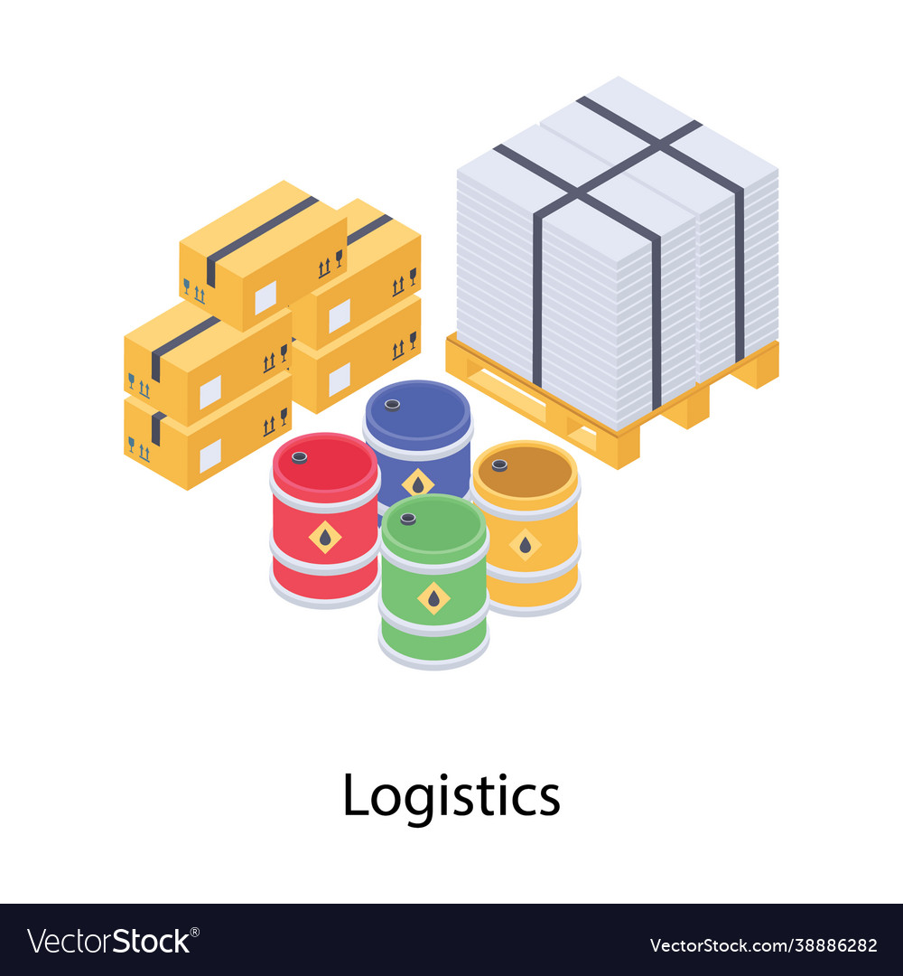 Logistics packages Royalty Free Vector Image - VectorStock