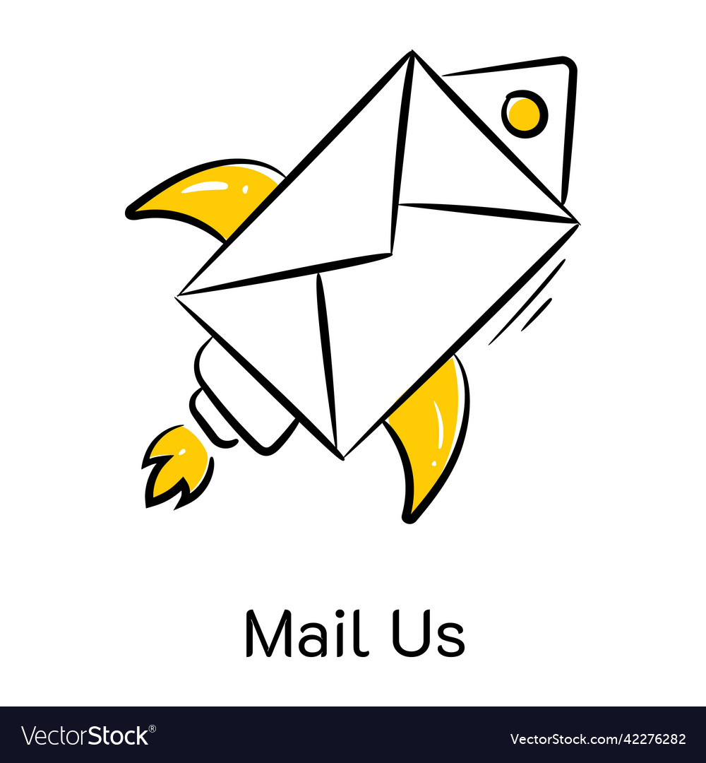 Mail us Royalty Free Vector Image - VectorStock