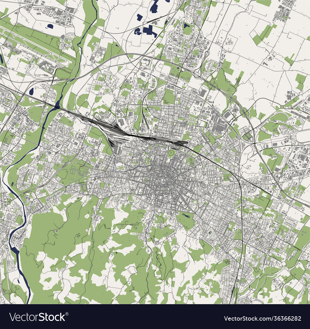 Map city bologna emilia-romagna italy Royalty Free Vector