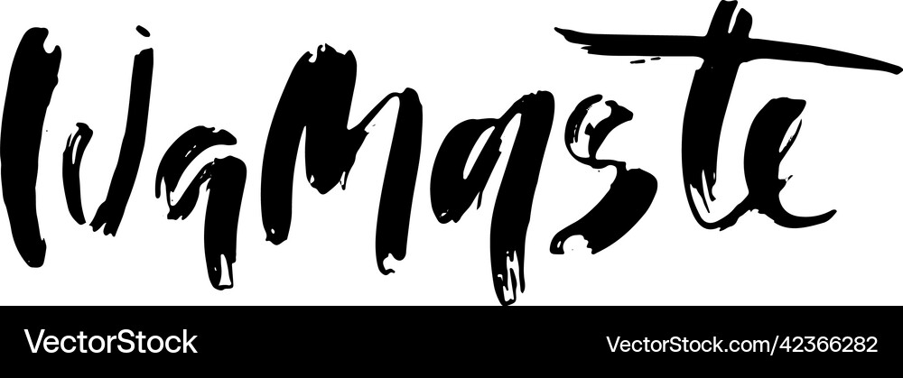 Modern dry brush lettering handwritten Royalty Free Vector