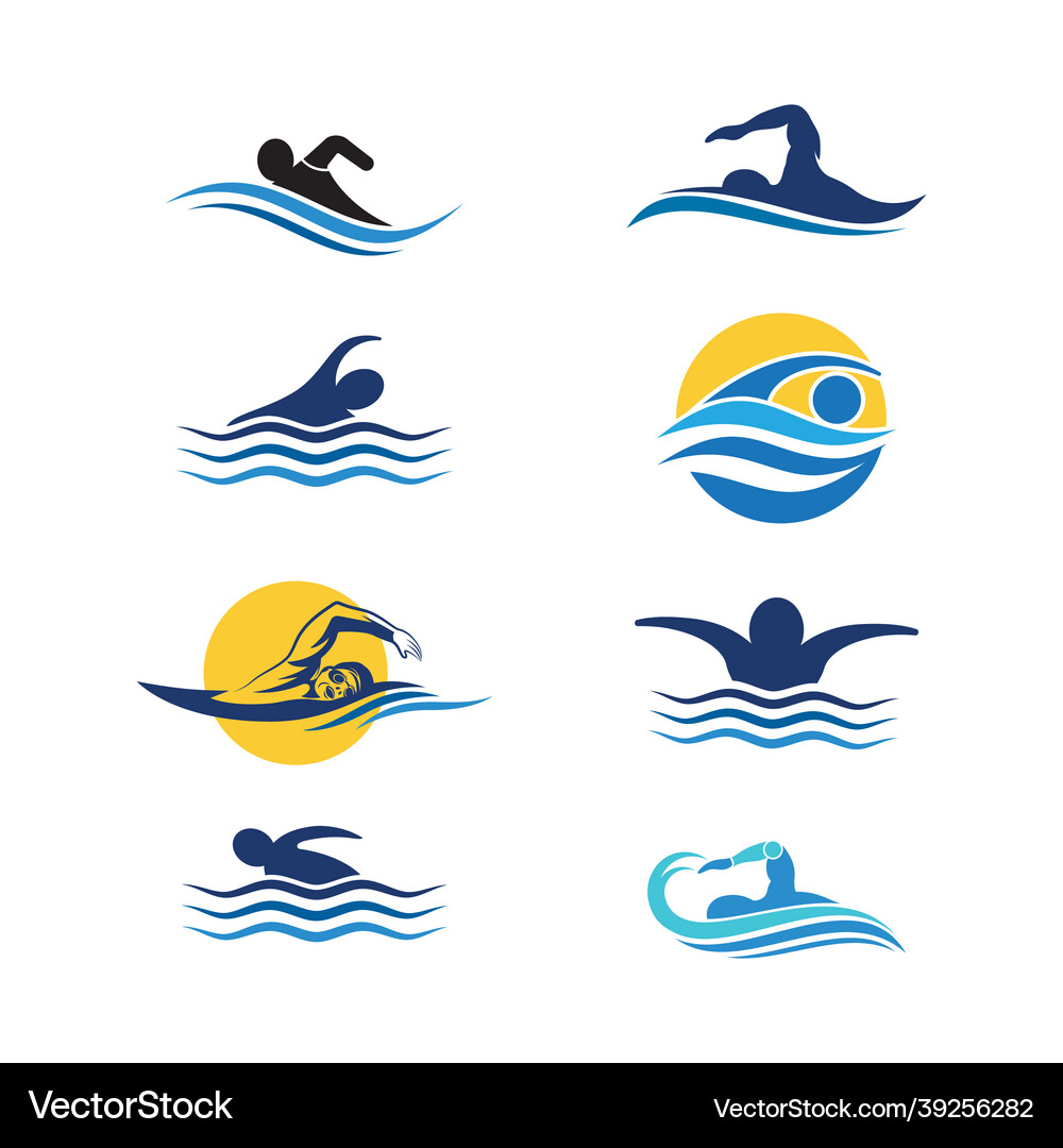Swimming sport icon design Royalty Free Vector Image