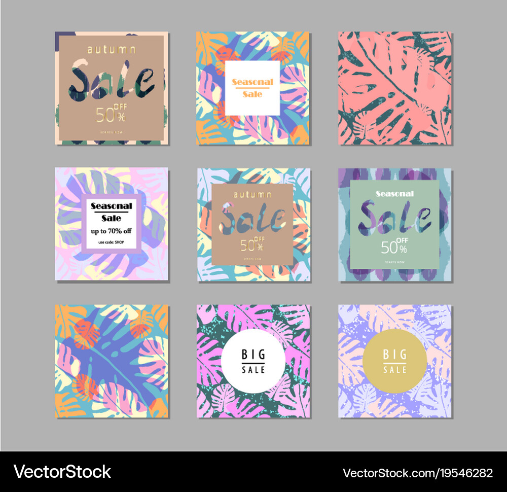 Trendy sale banners Royalty Free Vector Image - VectorStock