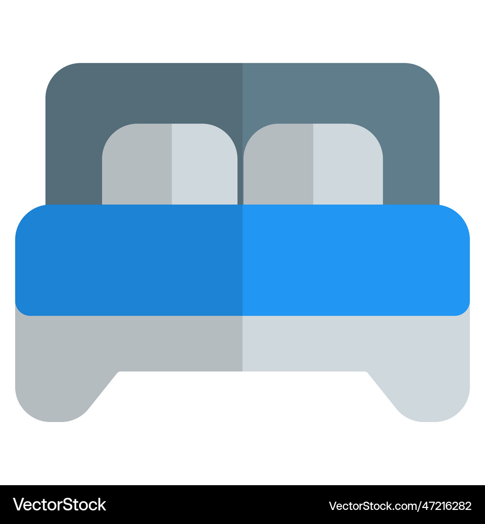 Wooden bed for room interior Royalty Free Vector Image