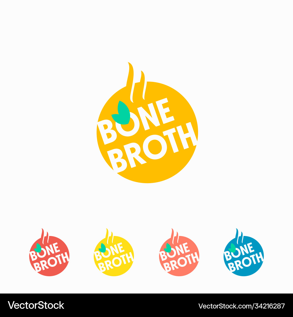 Bone broth abstract sign symbol or logo template Vector Image