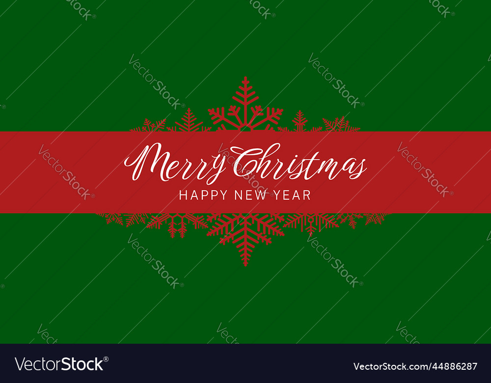 Merry christmas banner red stripe green background