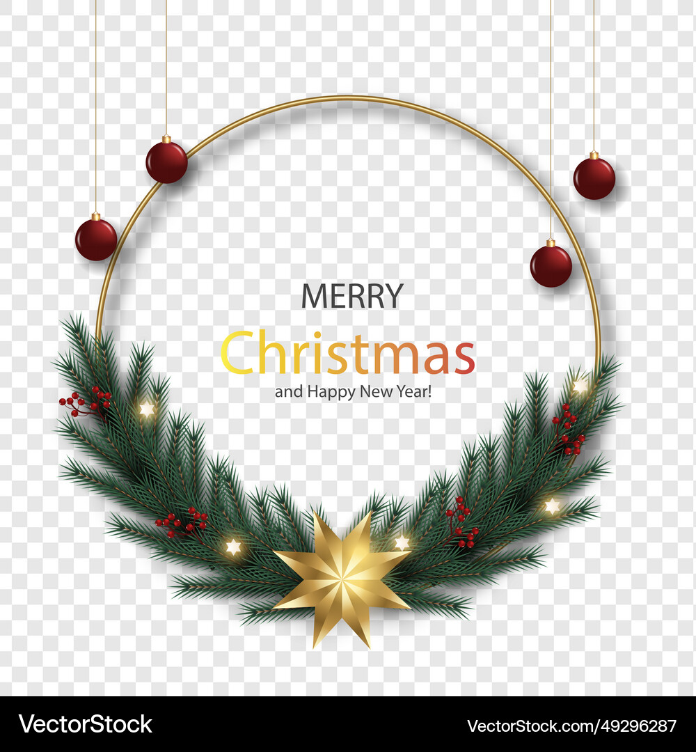 Merry christmas photo frame Royalty Free Vector Image