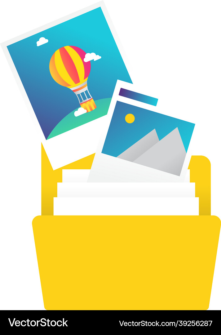 Photo gallery folder icon image album Royalty Free Vector