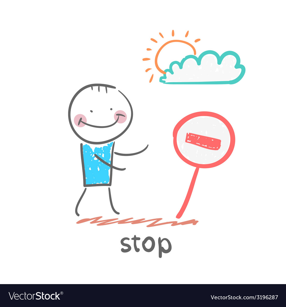 Stop Royalty Free Vector Image - VectorStock