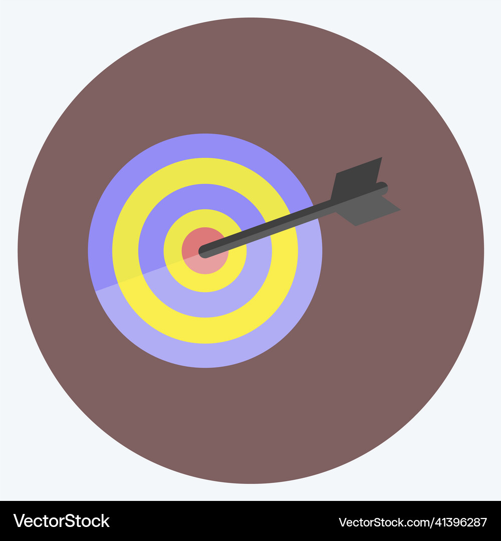 Target marketing icon in trendy flat style Vector Image