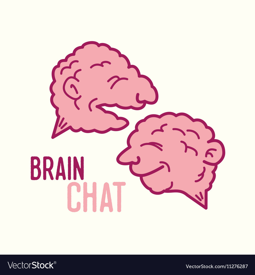 Two brains Royalty Free Vector Image - VectorStock