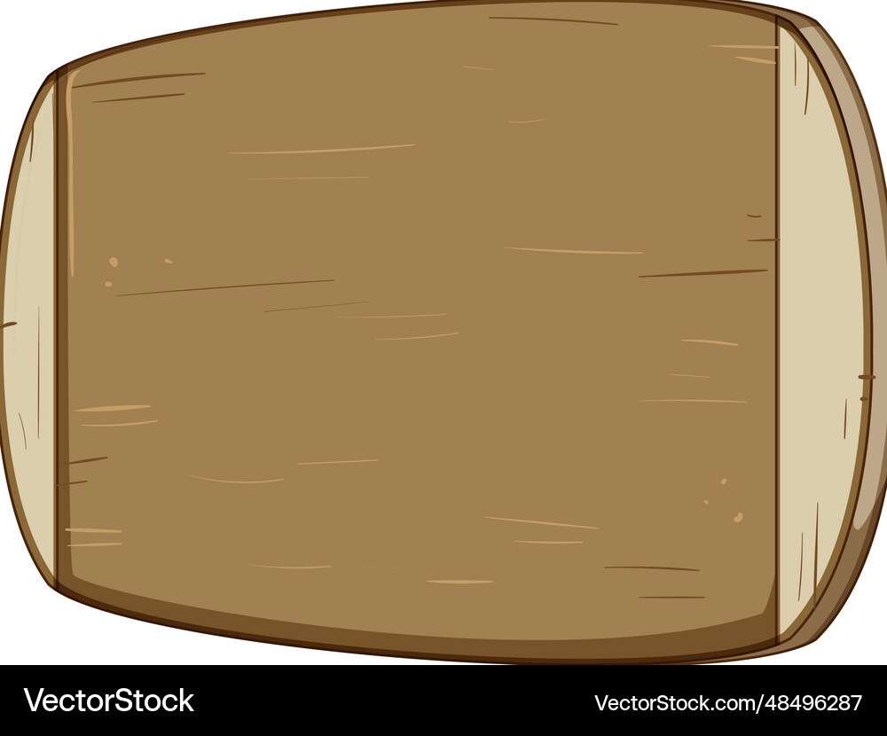 Wood chopping board cartoon Royalty Free Vector Image