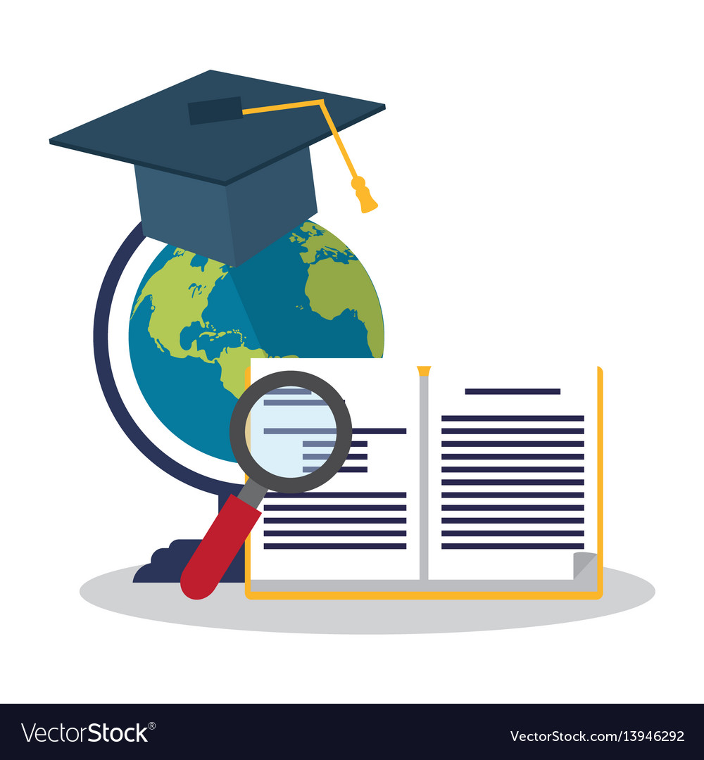 Academic book design Royalty Free Vector Image