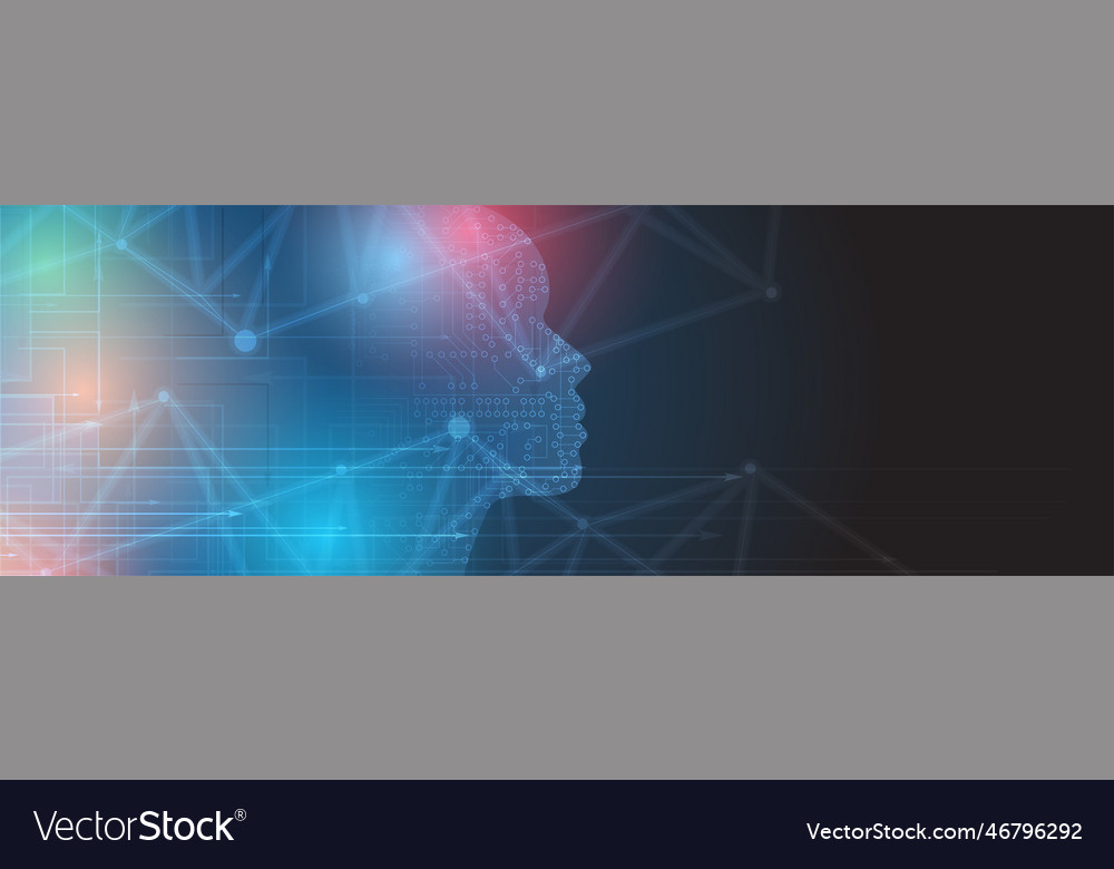 Artificial intelligence technology web background Vector Image