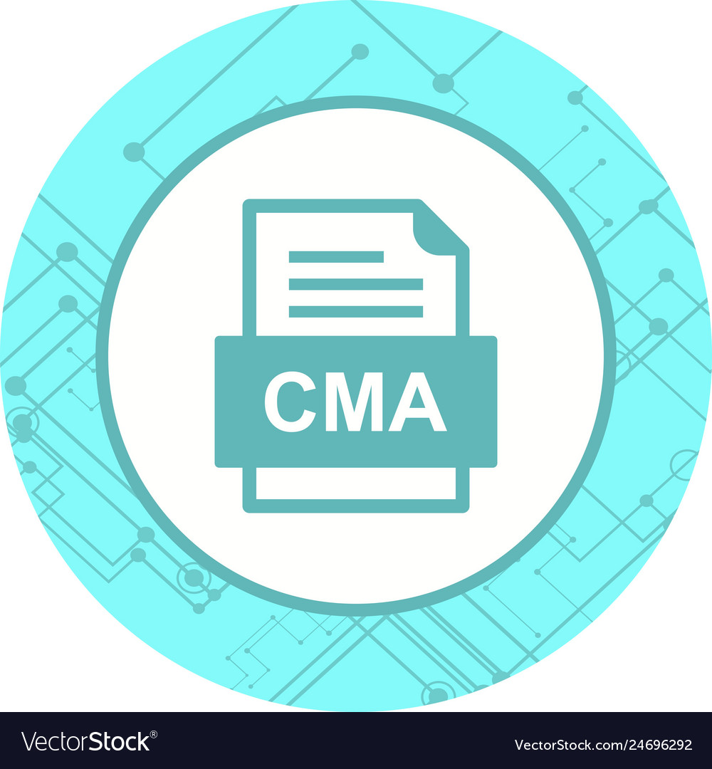 Cma file document icon Royalty Free Vector Image