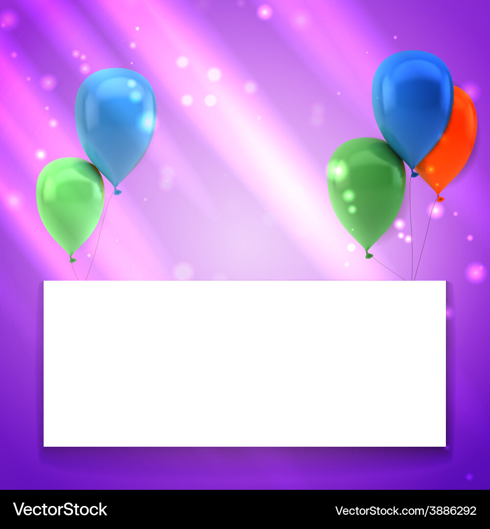 Colorful birthday background with place for text Vector Image