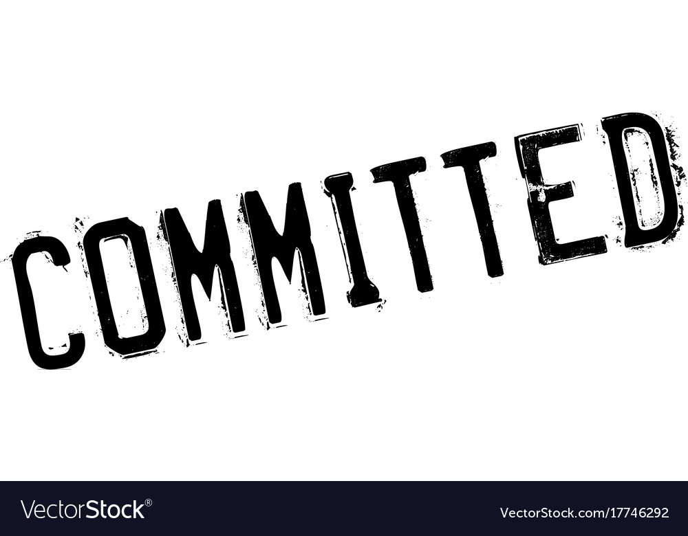 Committed rubber stamp Royalty Free Vector Image