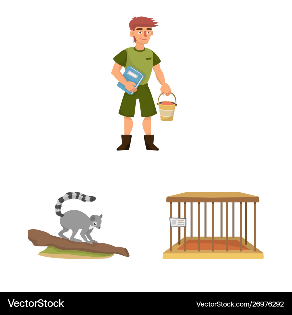 Design zoo and park symbol set Royalty Free Vector Image