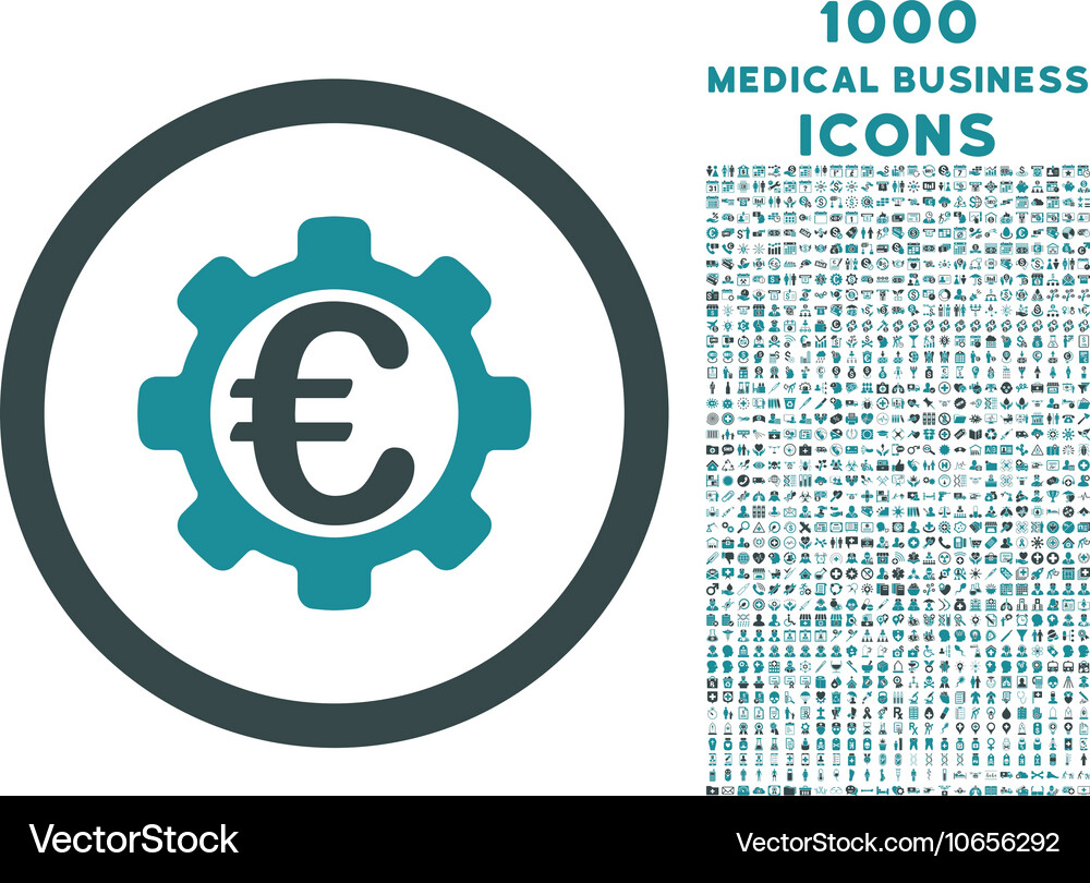 Euro payment options rounded icon with 1000 bonus Vector Image